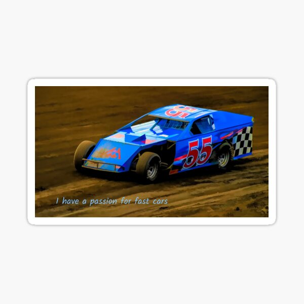 "Fast Modified Dirt Track Race Car" Sticker for Sale by Alaskandreamer ...