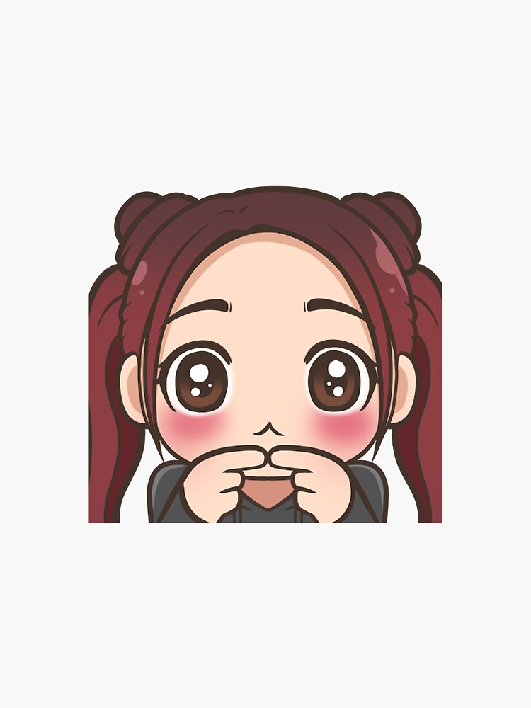 "Shy Emote" Sticker for Sale by YingYangNub | Redbubble