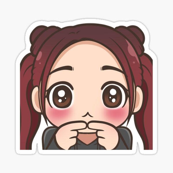 "Shy Emote" Sticker for Sale by YingYangNub | Redbubble