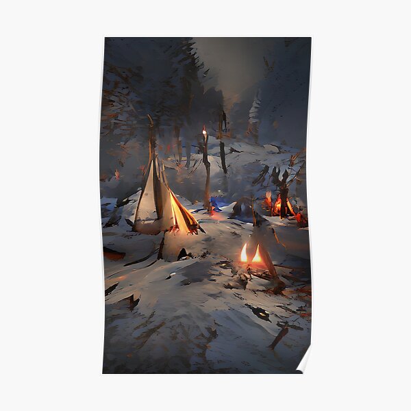 "Native American outpost" Poster for Sale by zorropriest | Redbubble