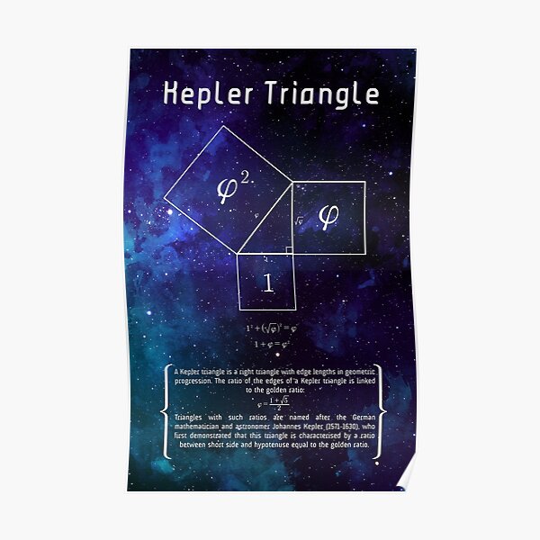 "Kepler Triangle" Poster by coolmathposters | Redbubble