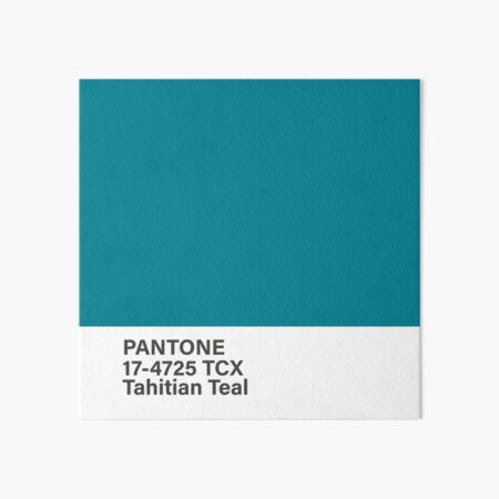"pantone 17-4725 TCX Tahitian Teal" Art Board Print for Sale by ...