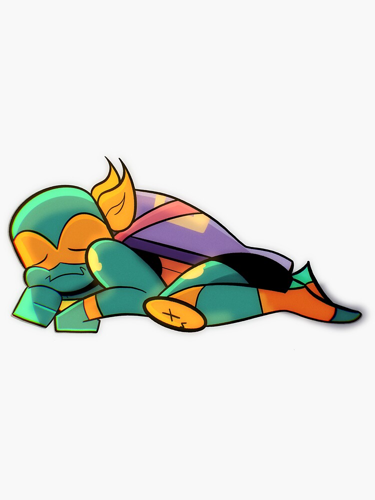 "Sleepy Mikey (ROTTMNT)" Sticker for Sale by GoldBolts2003 | Redbubble