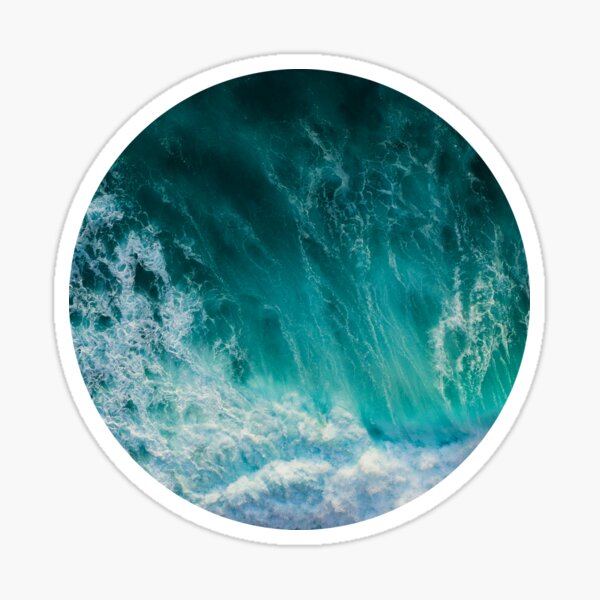 "Ocean waves Water green turquoise blue" Sticker for Sale by Ancient ...