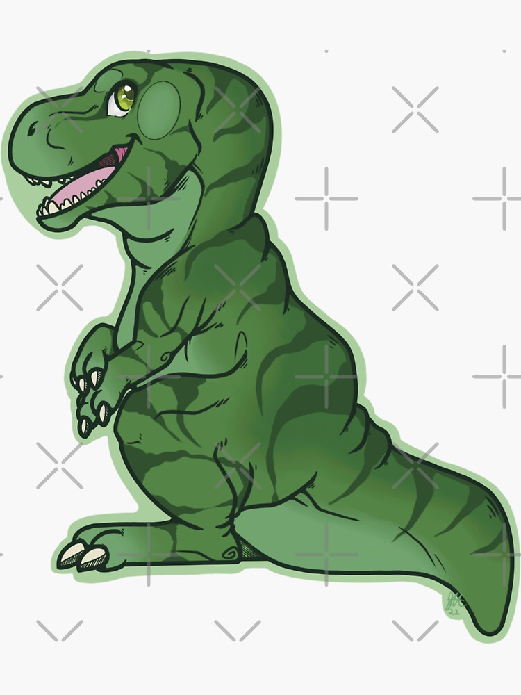 "Fat baby Dino: Rexy" Sticker for Sale by The-Foxs-Den | Redbubble