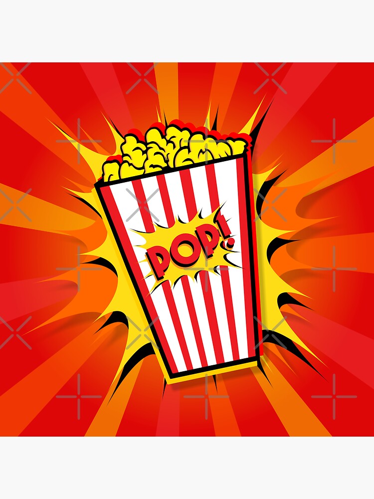"Popcorn - Pop Art" Sticker for Sale by ArtFactoryAI | Redbubble