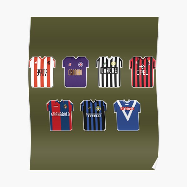 "Roberto Baggio Club Kits Classic" Poster for Sale by Gentile570674 ...