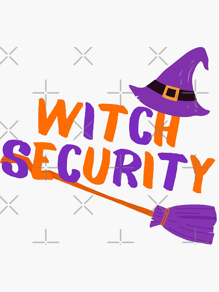 "Witch Security - Easy Lazy Halloween" Sticker for Sale by MacAndMoose ...