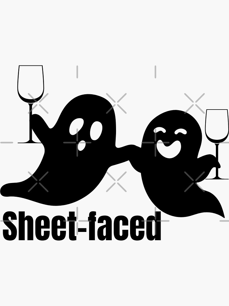 "Sheet-faced Ghosts" Sticker for Sale by PlethoraPrints | Redbubble