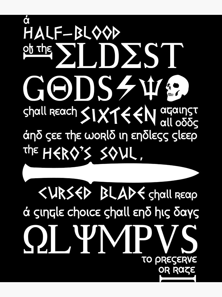 "Percy Jackson The Great Prophecy" Poster for Sale by IsaacLelievre ...