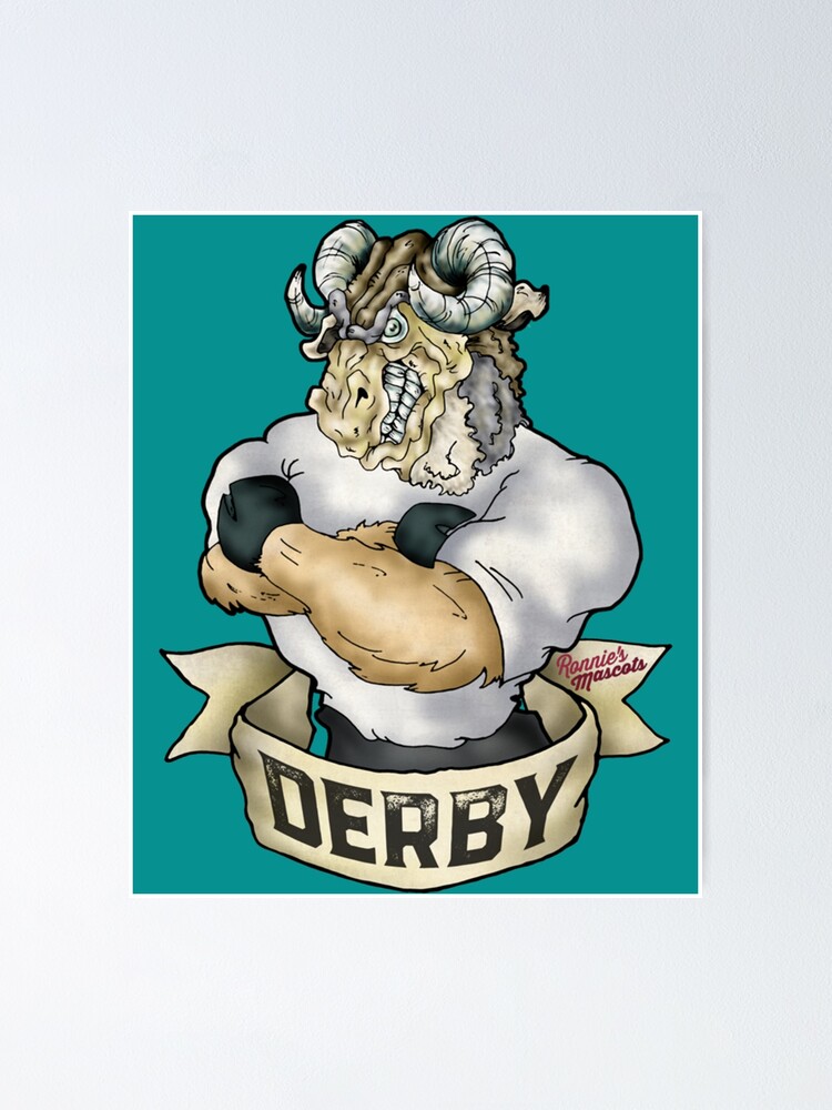 "Derby County Ram Mascot " Poster for Sale by PeterHeard726 | Redbubble