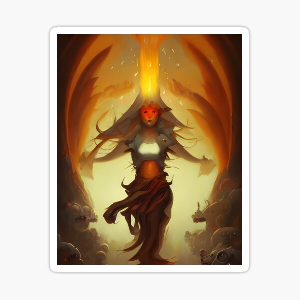 "Behold the fire that incinerates the furnace!" Sticker for Sale by ...