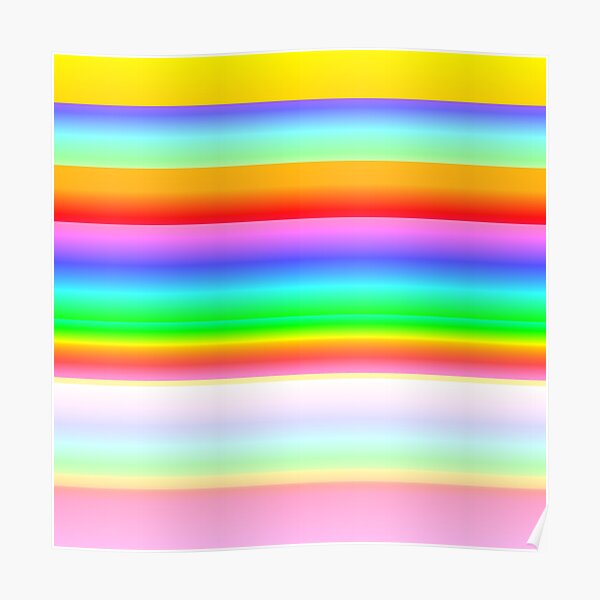 "Bright line pattern | bright color palette" Poster for Sale by lausn ...