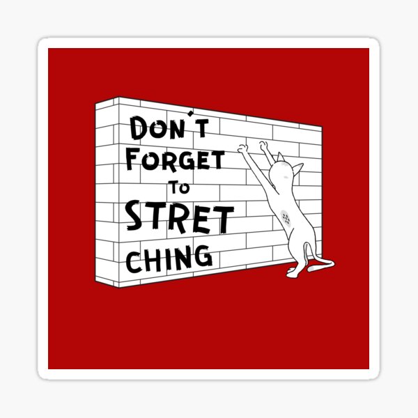 "cute cat Funny Cat Stretching" Sticker for Sale by atadesignpod ...