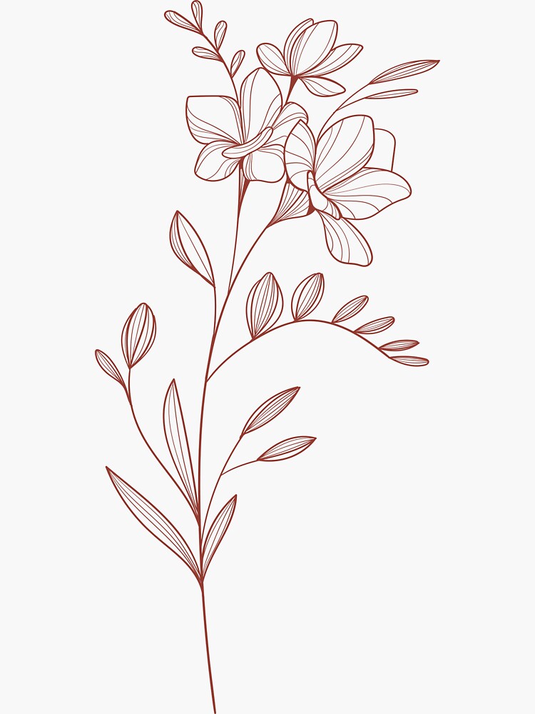 "Minimalist flower" Sticker for Sale by kamal2910 | Redbubble