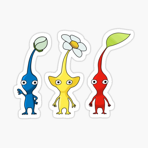 "Blue, Yellow and Red Pikmin Set " Sticker for Sale by doroNorry ...