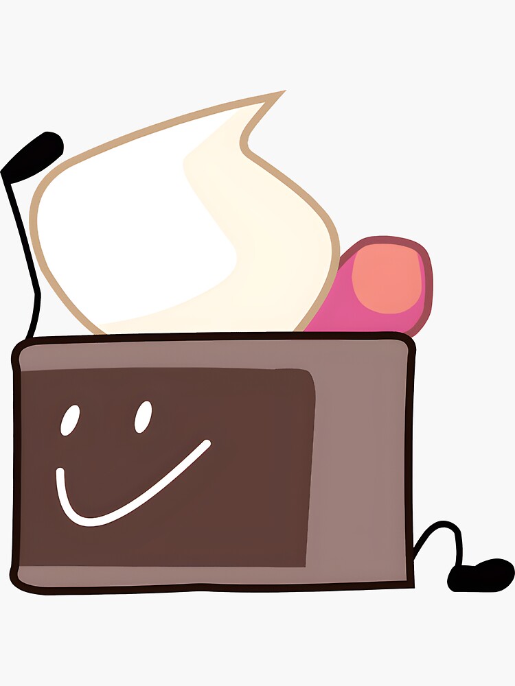 "Chocolate cake Television - bfb cake" Sticker for Sale by GottliebBode ...