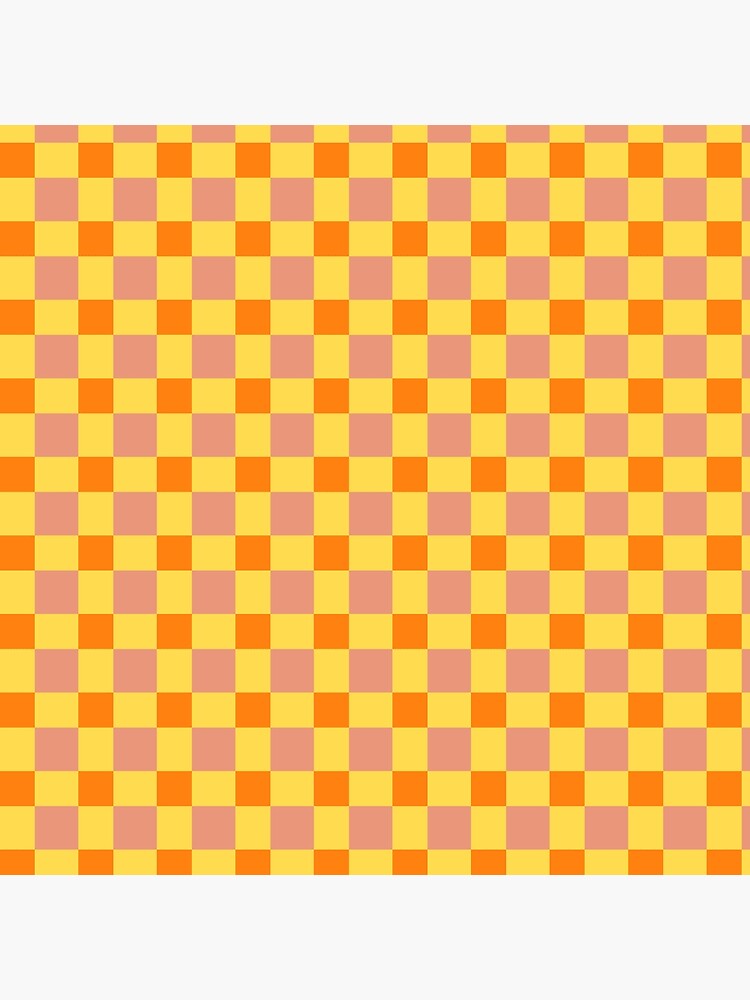 "70s gingham checkered pattern orange" Poster for Sale by tianaart ...