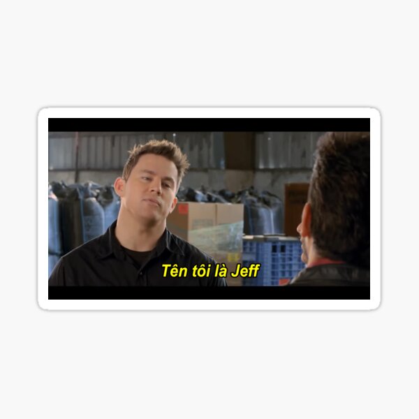 "My name is Jeff- Veatnamese subtitled" Sticker for Sale by dishess ...