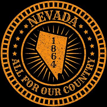 "Nevada - NV Map Slogan Motto All For Our Country - Battle Born State ...