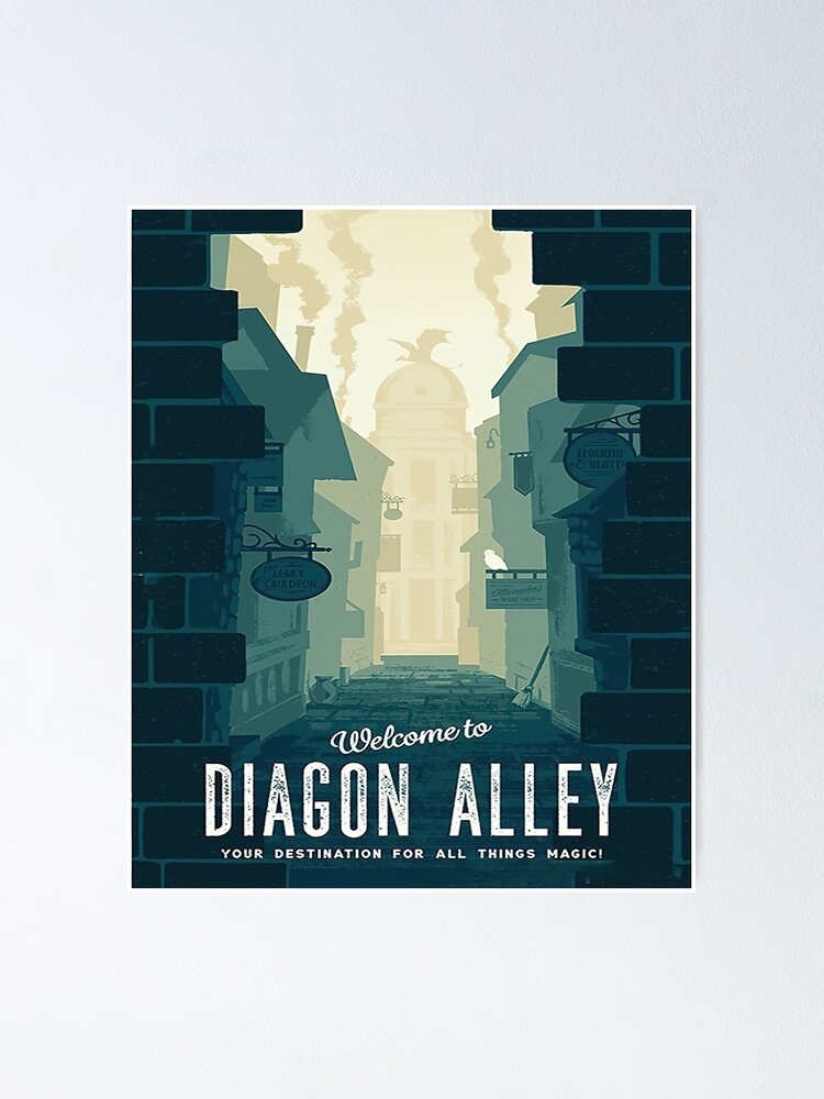 "Visit Diagon Alley" Poster for Sale by rigbydebra | Redbubble