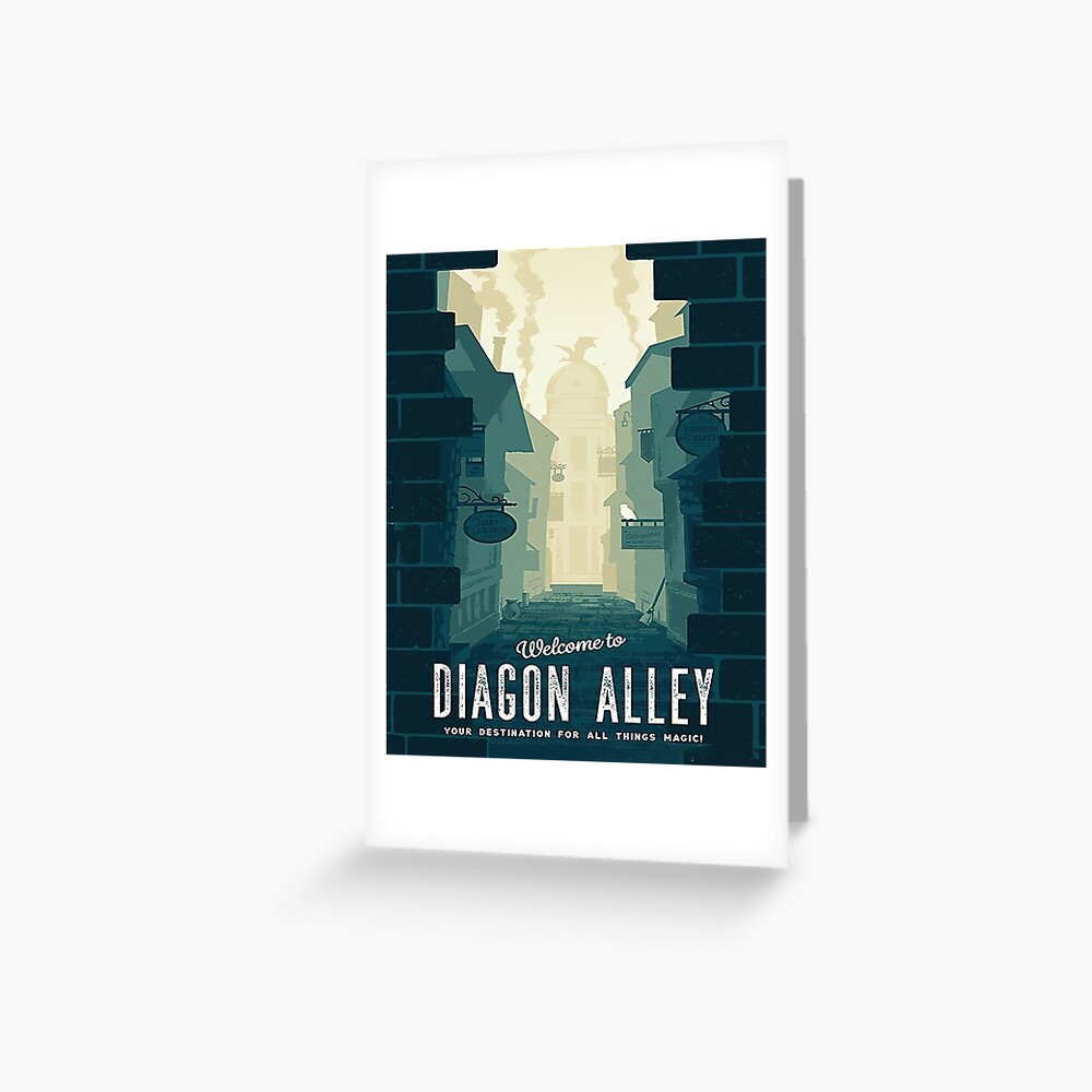 "Visit Diagon Alley" Greeting Card for Sale by rigbydebra | Redbubble