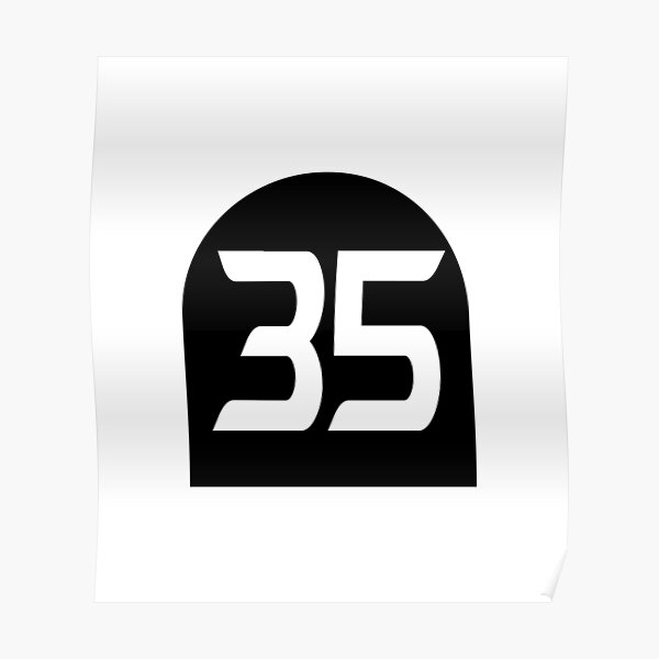 "Number 35" Poster for Sale by NumbersFort | Redbubble
