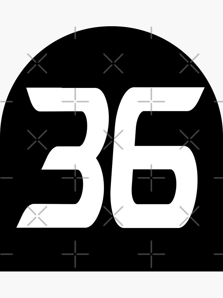 Pegatina «número 36» de NumbersFort | Redbubble