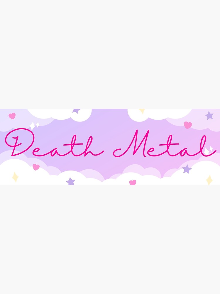Póster «Cute Pink Death Metal con estrellas y corazones y nubes Metal ...