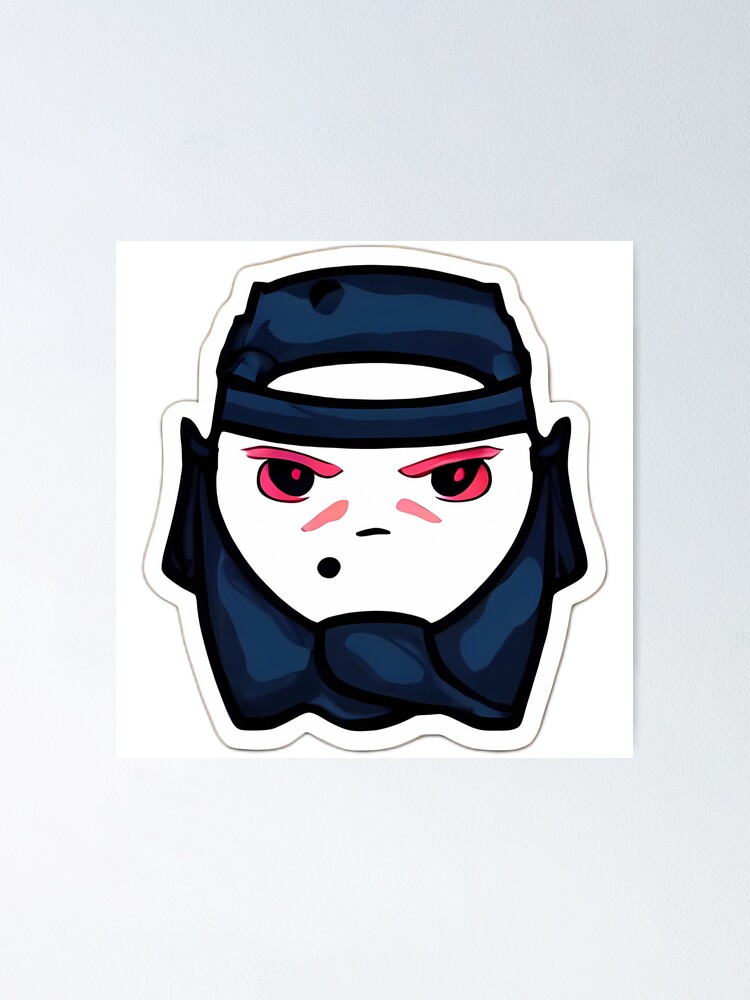"Red Eyed Ninja (anime style)" Poster for Sale by Digital-Davinci ...