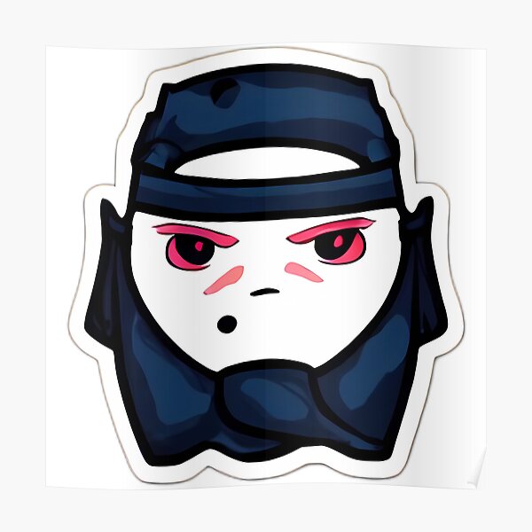"Red Eyed Ninja (anime style)" Poster for Sale by Digital-Davinci ...