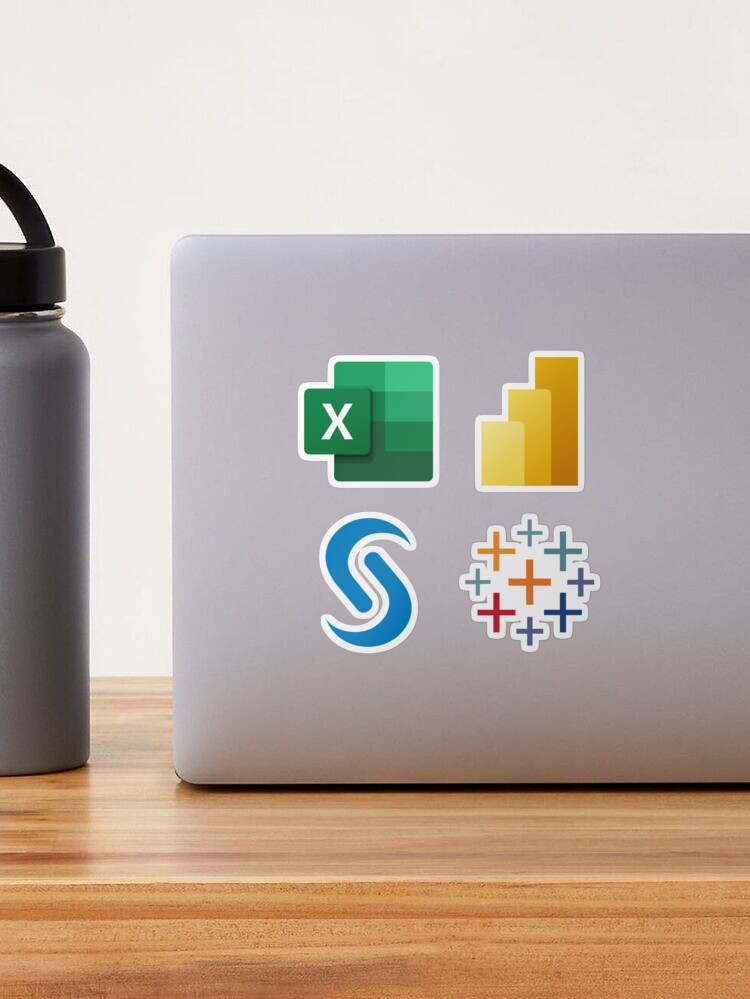 Excel, Power BI, SAS, Tableau - 4x Sticker Combo Pack" Sticker for Sale by Geekvana ⧉ | Redbubble