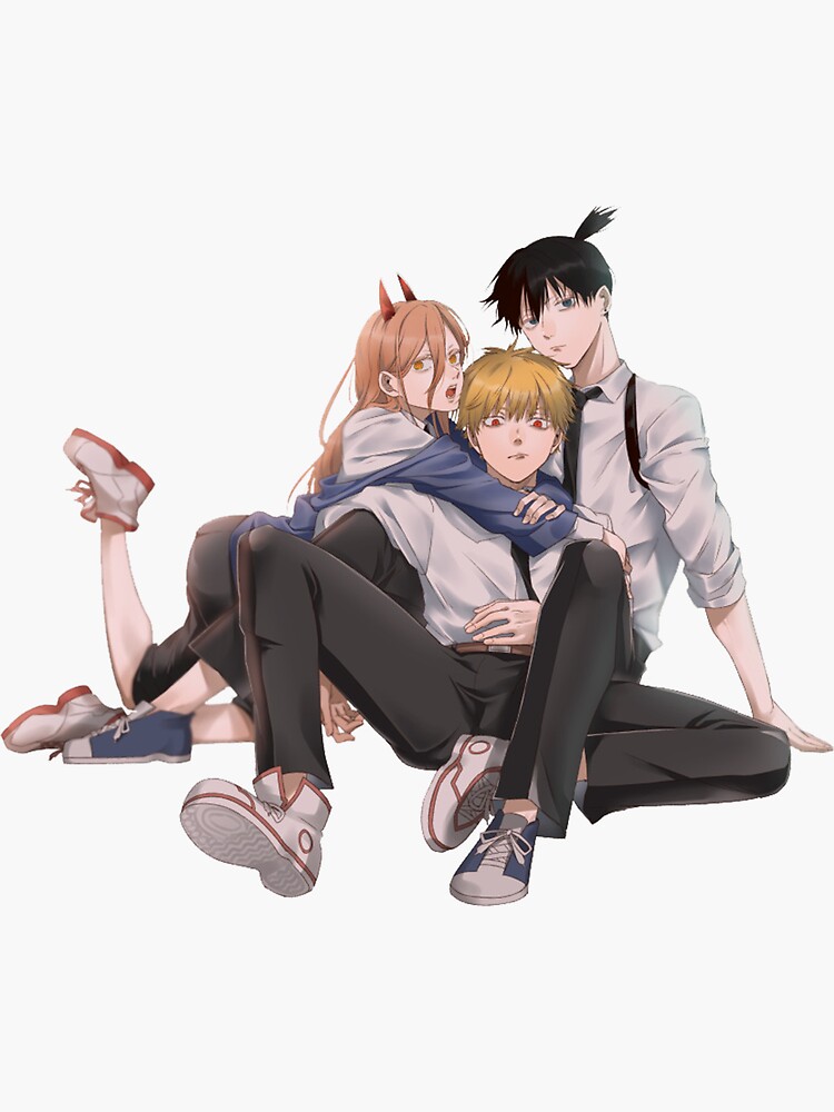 "Chainsaw Man - Friend Group Denji Power Aki" Sticker for Sale by ...