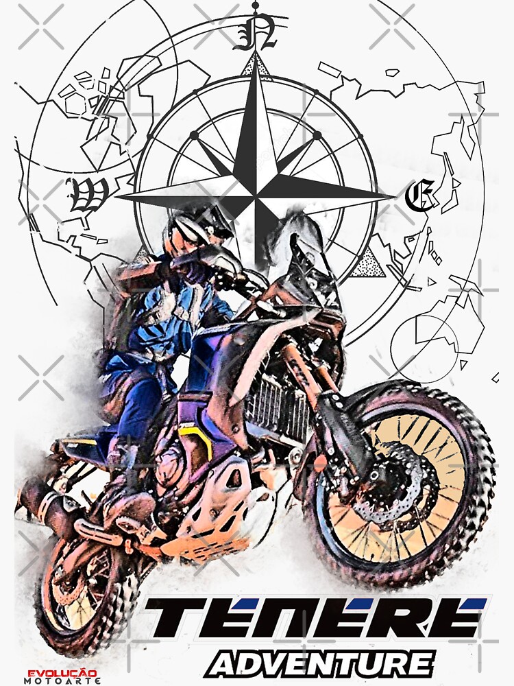 "Tenere Adventure Yamaha T7 " Sticker for Sale by Evomotoarte | Redbubble