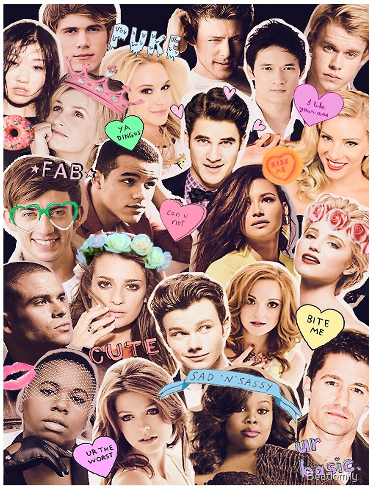 "glee cast collage" Canvas Print by Beatlemily | Redbubble