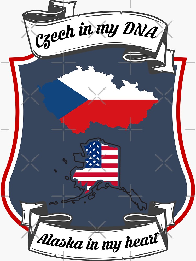 "Czech in my DNA, Alaska in my heart Heritage" Sticker for Sale by ...
