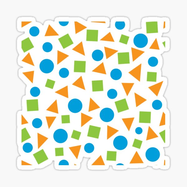 "circle triangle square color" Sticker for Sale by guneart | Redbubble