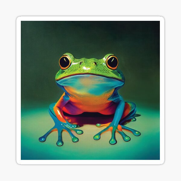 "Colourful Tree Frog Art" Sticker for Sale by Geminiartstudio | Redbubble