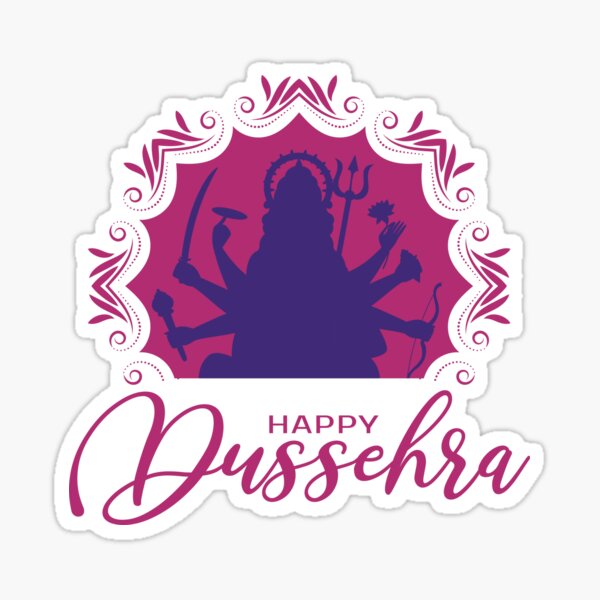 "Happy Dussehra, Durga Puja " Sticker for Sale by I Am Cuta | Redbubble