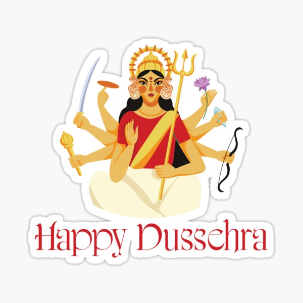 "Happy Dussehra Wishes, Cultural Festival In India" Sticker for Sale by ...