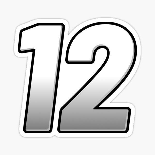 "Racing Number 12" Sticker for Sale by dennystee | Redbubble