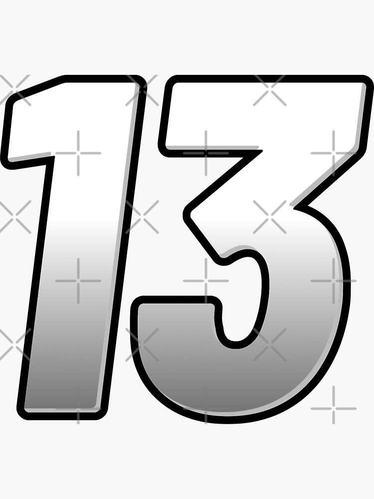 "Racing Number 13" Sticker for Sale by dennystee | Redbubble
