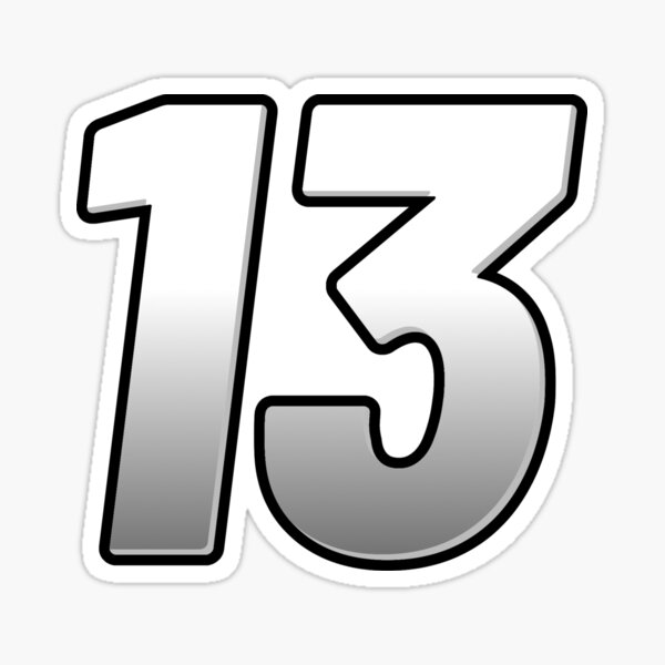"Racing Number 13" Sticker for Sale by dennystee | Redbubble