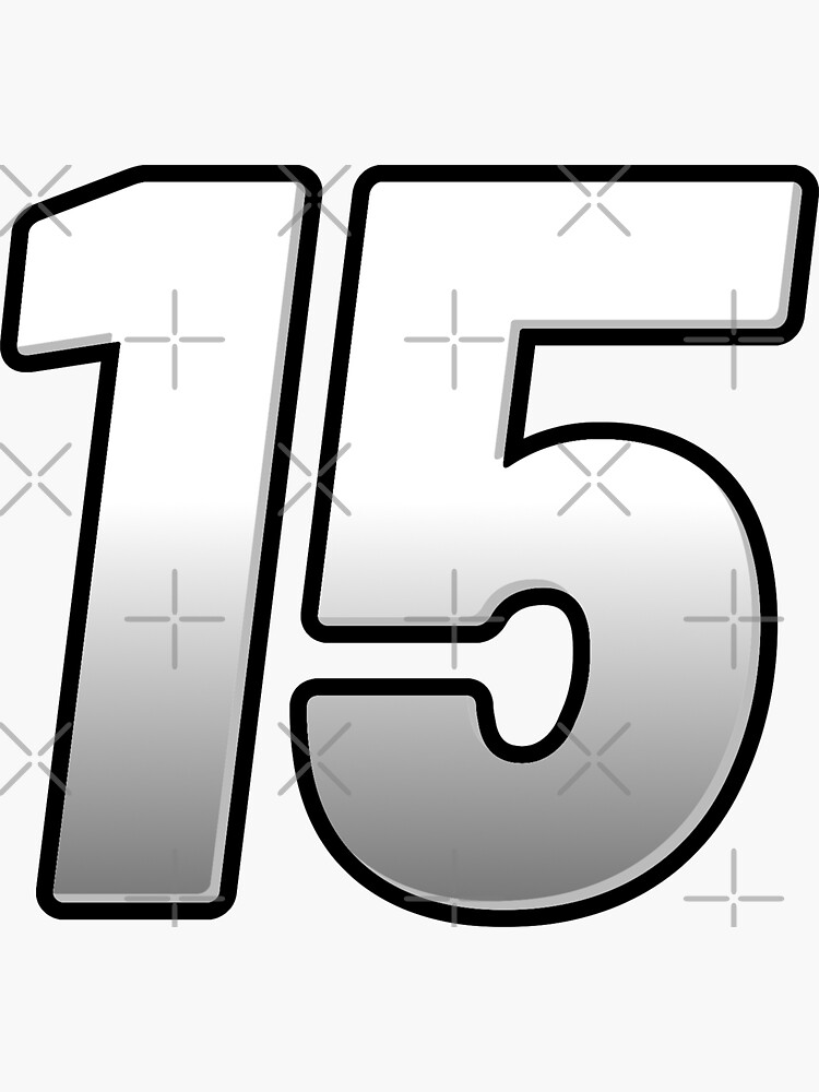 "Racing Number 15" Sticker for Sale by dennystee | Redbubble