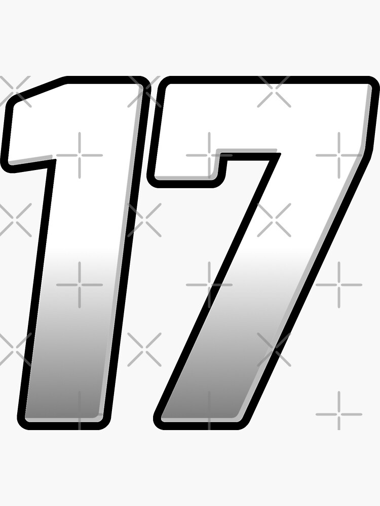 "Racing Number 17" Sticker for Sale by dennystee | Redbubble
