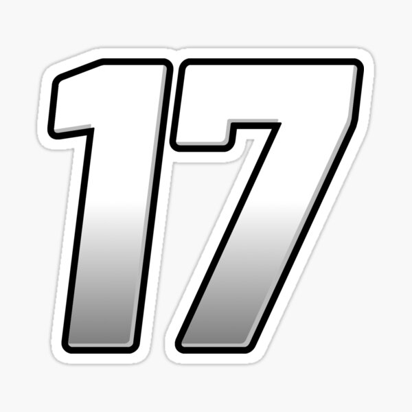 "Racing Number 17" Sticker for Sale by dennystee | Redbubble