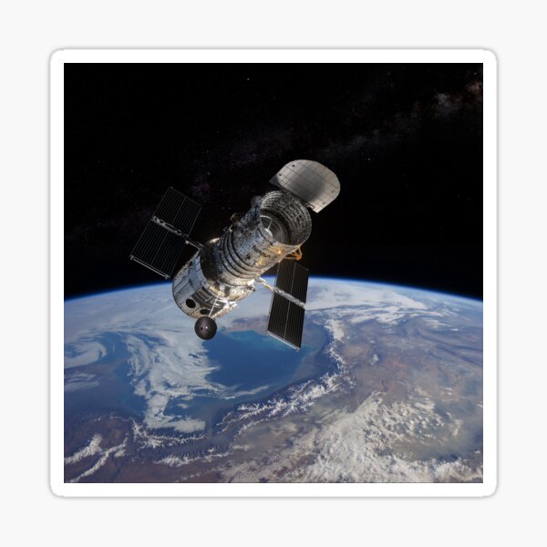 Hubble Stickers Redbubble HUBBLE SPACE TELESCOPE 3D' Poster