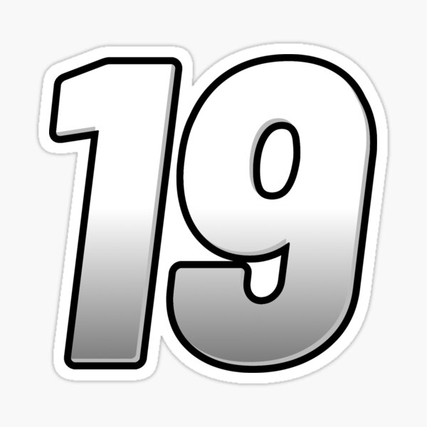 "Racing Number 19" Sticker for Sale by dennystee | Redbubble