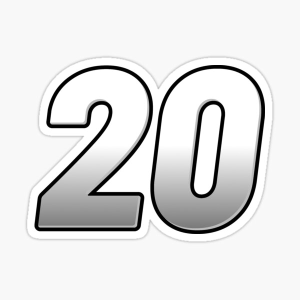 "Racing Number 20" Sticker for Sale by dennystee | Redbubble