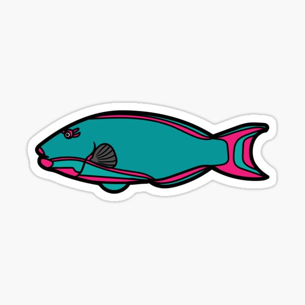 "Parrotfish kawaii" Sticker for Sale by Animster | Redbubble